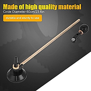 Walfront Glass Compasses Cutter, Glass Cutter 6 Wheel Compasses Circular Cutting Cutter with Suction Cup Circle (60CM)