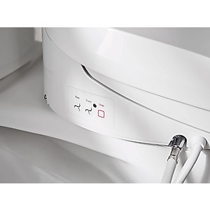 KOHLER 8298-CR-0 C3-455 Elongated Bidet Toilet Seat, Heated Bidet, Bidets for Existing Toilets with Remote Control, White