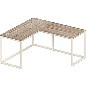 SHW Triangle-Leg L-Shaped Home Office Computer Desk