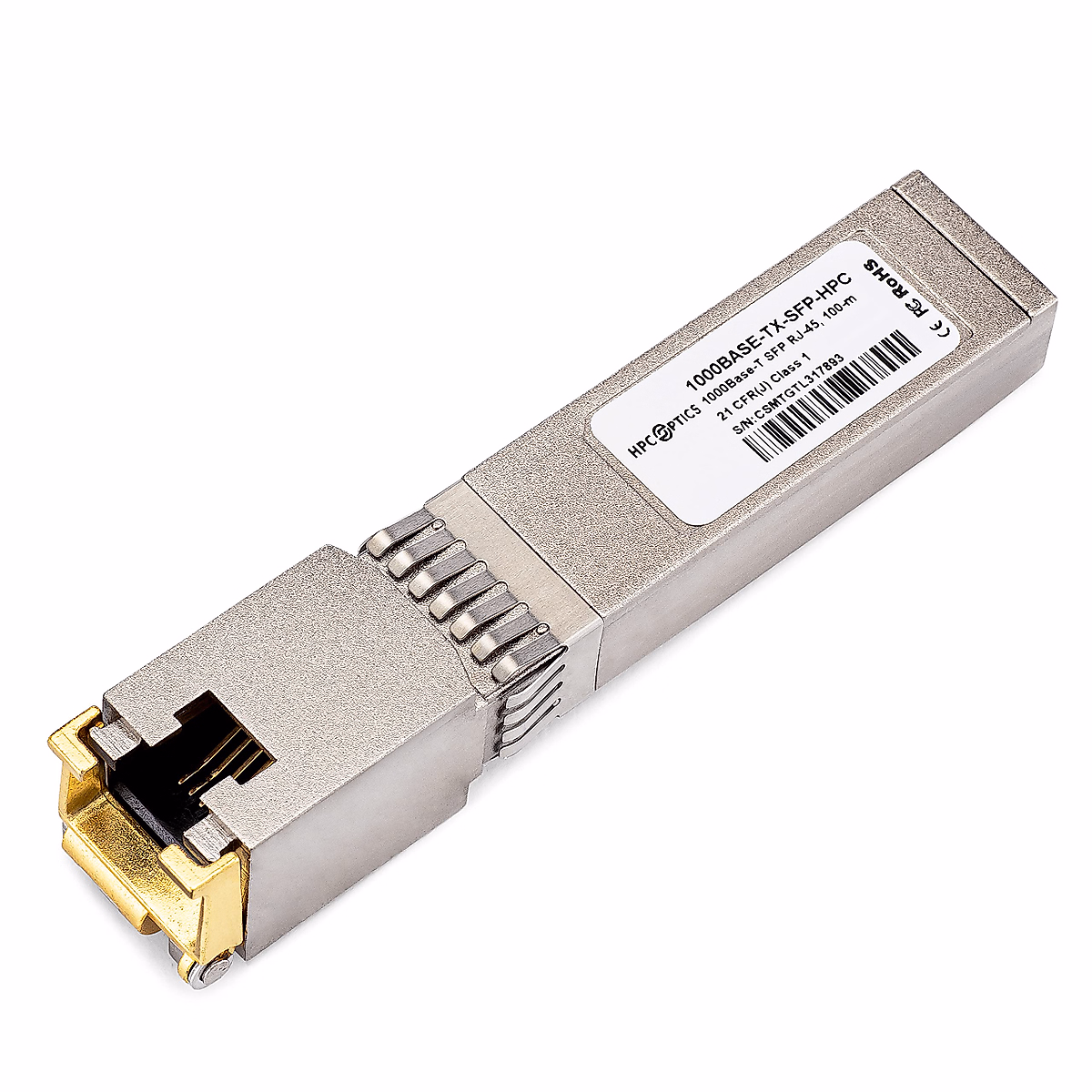 HPC Optics Compatible with Alcatel SFP-GIG-T 1000BASE-T SFP Transceiver | 1G TX Copper RJ-45 SFP-GIG-T-HPC