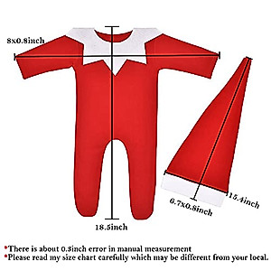 ForBaysy Newborn Baby Christmas Photo Props Outfit Infant Boys Girl Photoshoot Costume Red jumpsuit With Xmas Hat