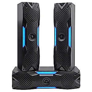 Rockville Bluetooth Home Theater Karaoke Machine System w/8" Sub + Wireless Mics