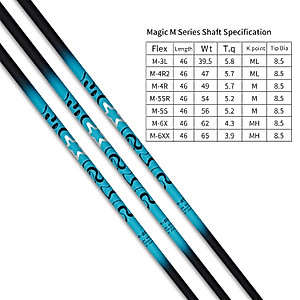 "N/A" Kshaft Magic Driver Carbon Shaft with Standard 45.75" Play Length - 6 Flex Choices - Caviar 50g Grip - 6 Sleeve Choices (PING 410,425, M-6XX)