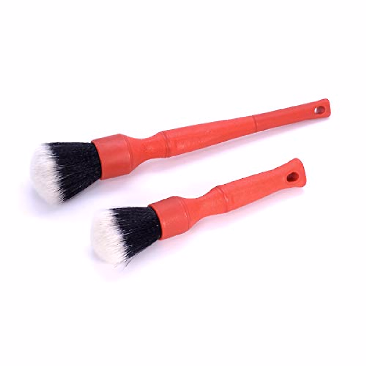 Detail Factory - TriGrip Ultra-Soft Detailing Brush Set - Comfortable Grip and Scratch-Free Cleaning for Exterior, Interior Panels, Emblems, Badges, Gauge Cluster, Infotainment Screen, Red