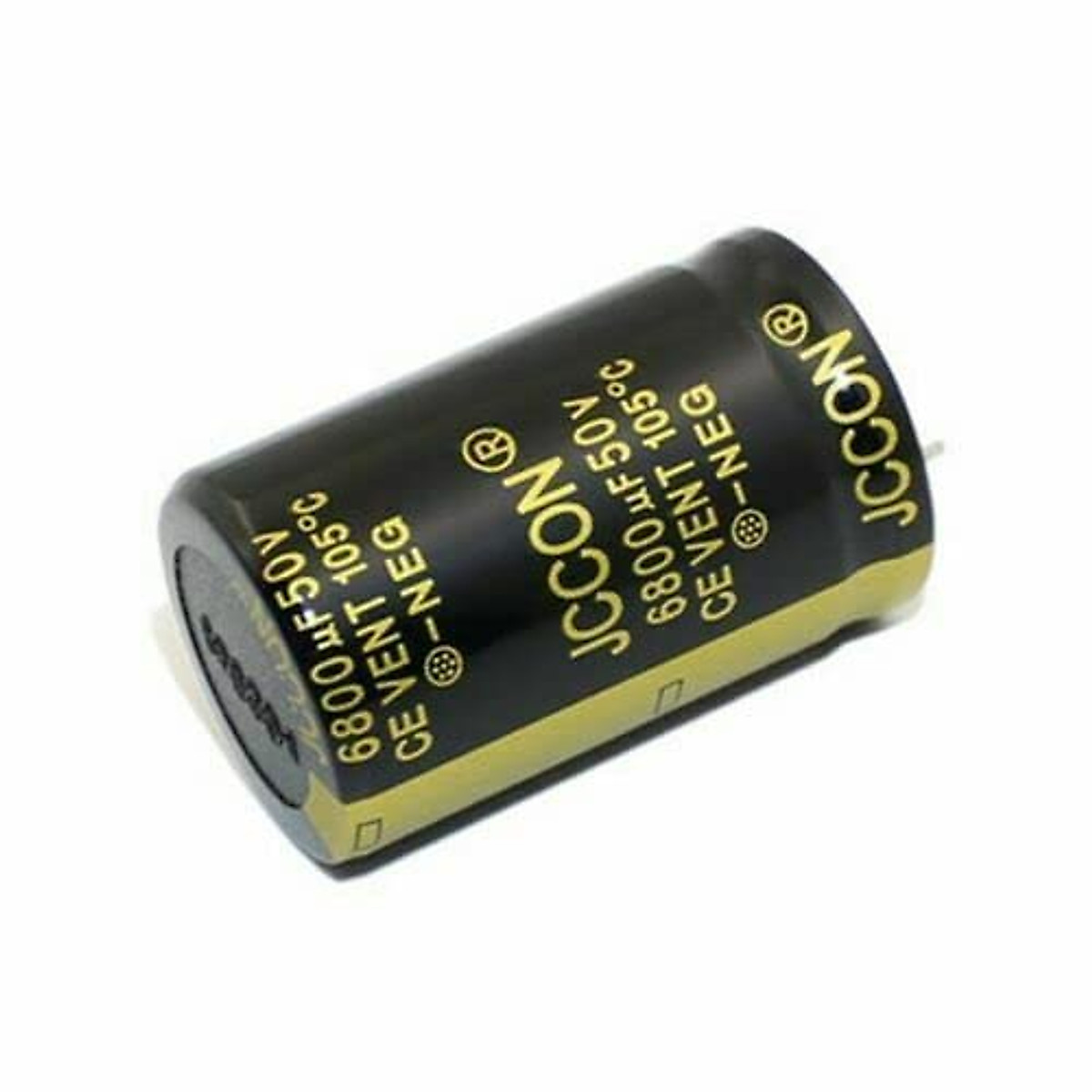 2PC 50v 6800uf JCCON Black Gold Audio Amplifier Filter Capacitor 25x40