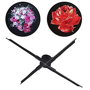 3D Hologram Fan Projector, 65CM 3D Hologram Advertising Display LED Fan with 2000 x 576 Hi-Resolution, 574 LED Beads & 16G Memory Card, Hologram Fan Advertising Display for Business, Store, Bar(#1)