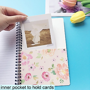 Rhuyoshn Spiral Notebooks, Cute Journals for Women, 4 Pack College Ruled Hardcover Notepad for Work, B6 Size, Small 5 × 7 Flower Journal Office Supplies