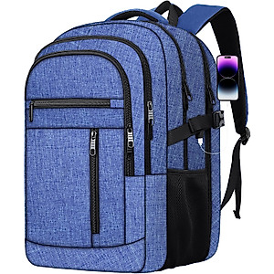 Lapsouno 17 inch laptop backpack, Extra Large Travel Backpack, Business TSA Backpack with USB Port Durable Water Resistant Anti-Theft College School Bag Christmas Gift for Men Women, Black