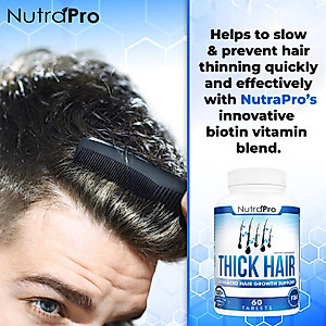 Thick Hair Growth Vitamins– Hair Growth Pills With DHT Blocker Stimulates Faster Hair Growth for Weak, Thinning Hair–Biotin Hair Supplements with Keratin & Collagen Helps Men&Women Grow Perfect Hair.
