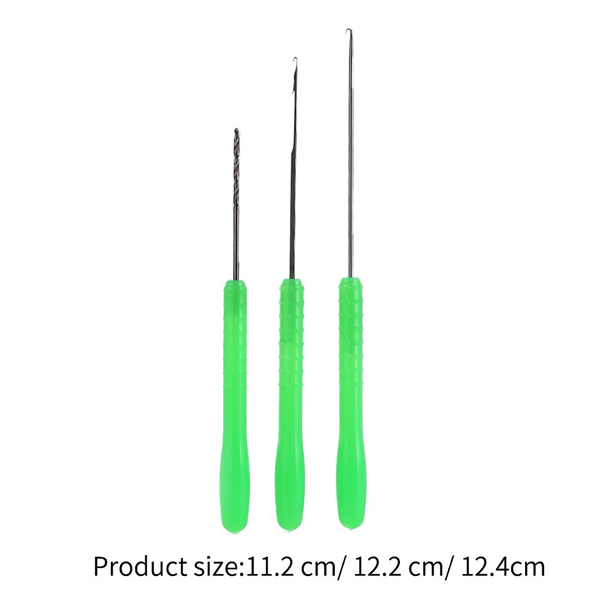 plplaaoo 3Pcs/Set Bait Needle Fish Drill Tackle Rigging Tool,Stainless Steel Fishing Bait Needle Set,Carp Fishing Drill Hook Needle Baiting Rig Tool for Making Rigs,Bait Making Equipment