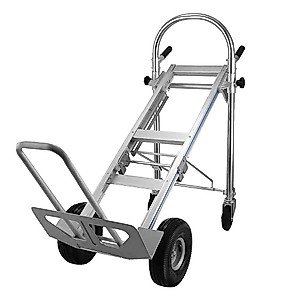 GTFDXJ Portable Folding Trolley Truck, Aluminum Alloy Truck, Multi-Function Trolley, Strong Load-Bearing and Thickening Push-Pull Truck,A