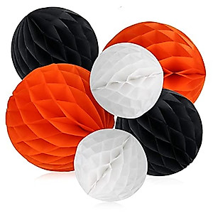 VIEUE Halloween Party Decorations Set Including Honeycomb 3D Wall Spider Ghost and Trick or Treat Door Ornaments for Halloween Decor 12pcs