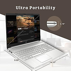 HP 15.6" FHD Business Laptop, AMD Ryzen 5-5625U Processor, AMD Radeon Graphics, 8GB RAM, 256GB PCIe SSD, HD Webcam, Bluetooth, Wi-fi, HDMI, Win 11, Silver, 32GB Hotface USB Card
