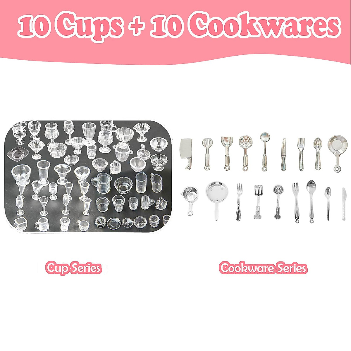 150Pcs Miniature Food Drinks Bottles Dollhouse Accessories 1:12 Mini Stuff Things Toy Set Dollhouse Pretend Kitchen Play Game Tiny Baking Hamburger Bread Ice Cream Cake Tableware