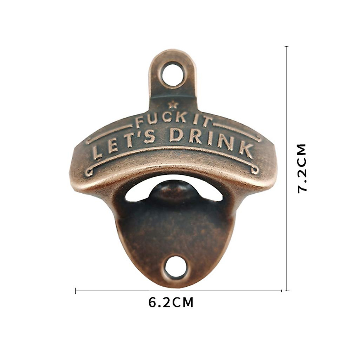 AYRXG 2 Pcs Wall Mounted Bottle Opener Vintage Beer Bottle Opener Suitable for Bars KTV Hotels Homes(Red bronze，Black)