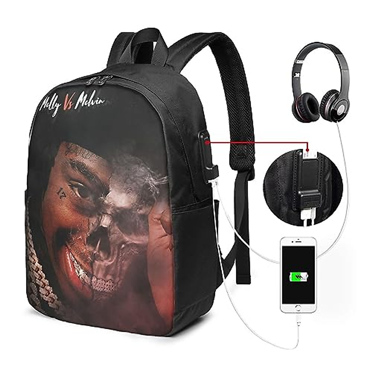 HAUoRpUw Y*N*W Rapper Melly Backpack