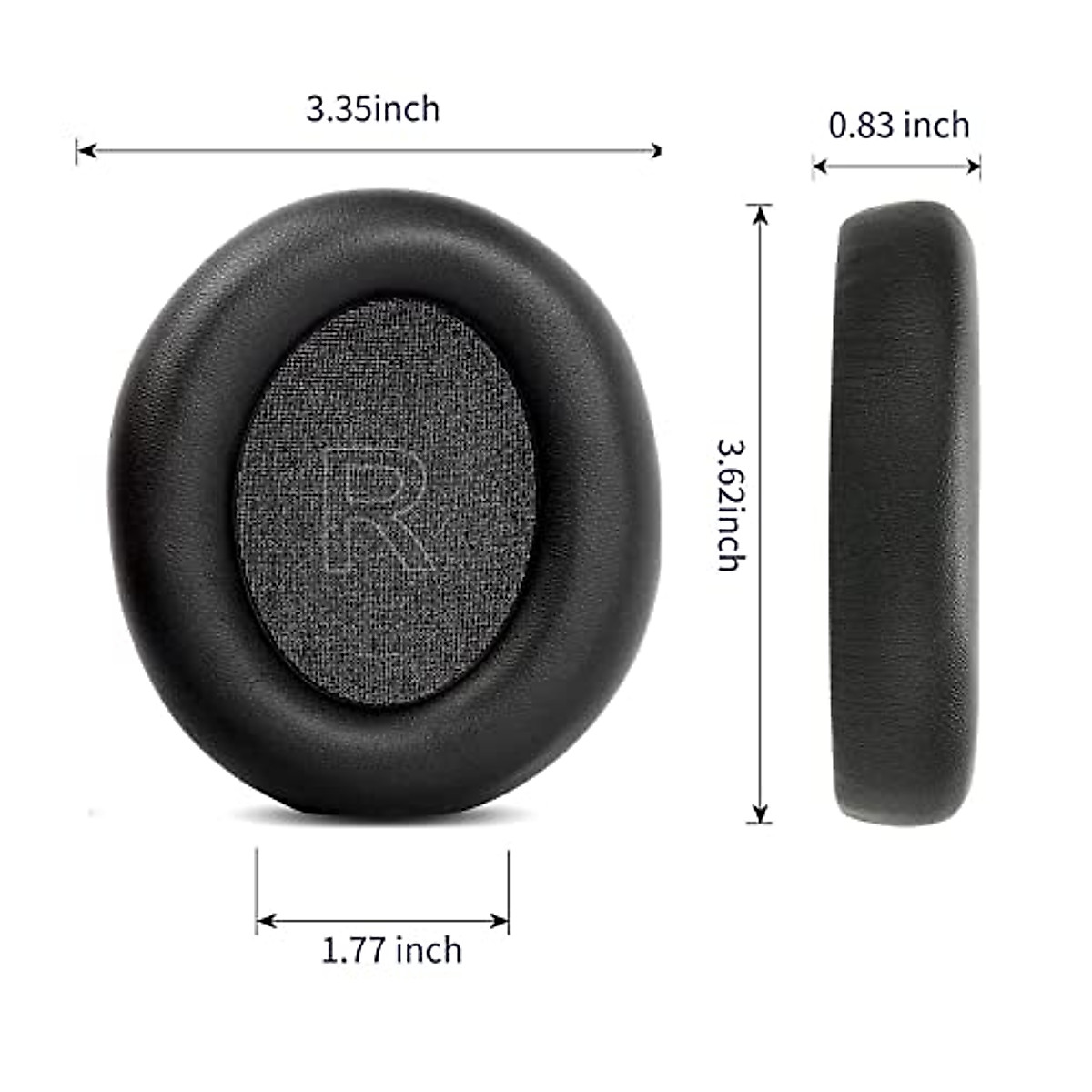 VEKEFF Replacement Ear Pads Cushions Cover for Anker Soundcore Life Q30 Q35 Headphones (Black)