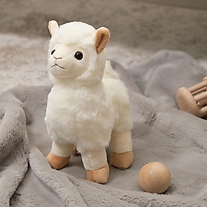 Bearington Lil' Alma Small Plush Stuffed Animal Llama, 7 inches