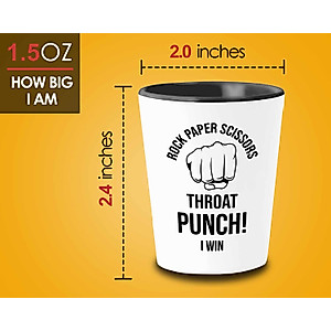 Bubble Hugs Mother's Day Shot Glass 1.5oz - Throat Punch Win - Funny Mama Women Step Mother Daughter Son From Father Lovely Wife Grandma Super Mom Family Birthday