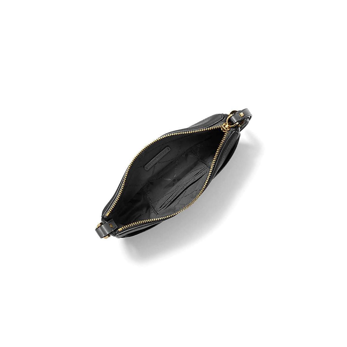 Michael Kors Dover Small Leather Crossbody Bag Purse Handbag (Black)