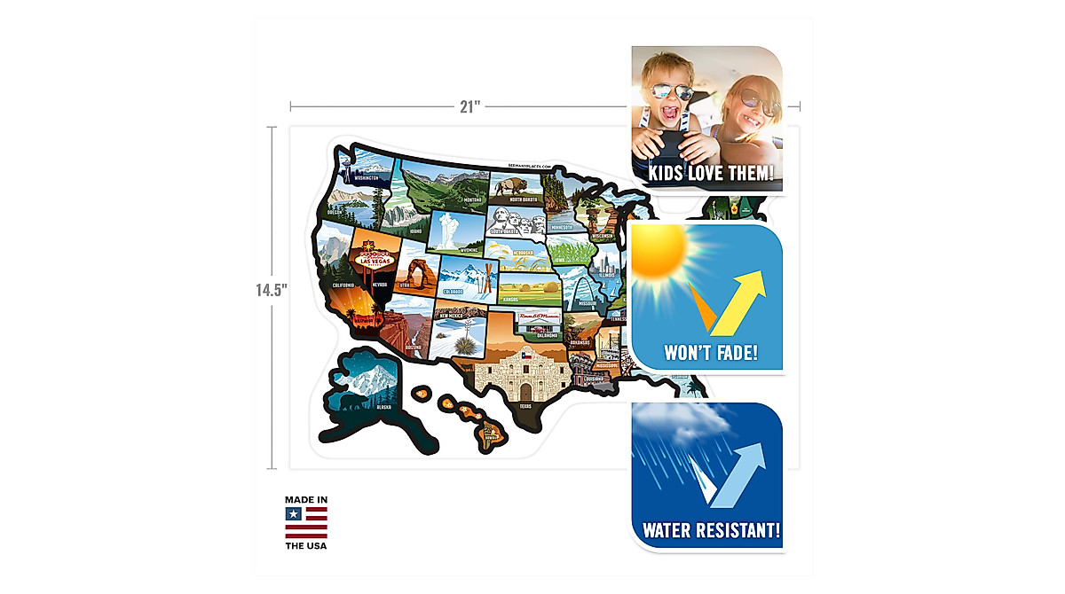 Discover the RV State Magnet Travel Map for Adventures