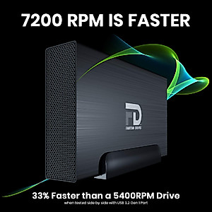 Fantom Drives FD 4TB 7200RPM External Hard Drive - USB 3.2 Gen 1 - 5Gbps & eSATA - GForce 3 Aluminum - Black - Compatible with Mac/Windows/PS4/Xbox (GFP4000EU3) by Fantom Drives