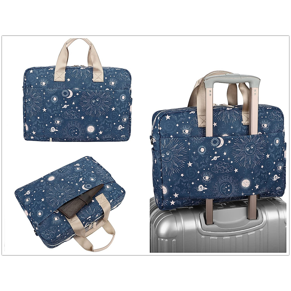 SANFAN Laptop Briefcase, Water Repellent Multi-Functional Shoulder Messenger Case Bag For MacBook Pro 15 inch and 16 inch-16 inch Laptop(Sol de Mayo)