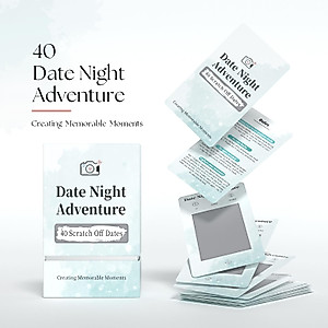 Tryuunion 40 Date Ideas for Couples Date Night - Unique Scratch Off Date Night Card Games, Great Couple Gifts for Boyfriend, Girlfriend - Romantic Engagement Newlywed Wedding for Husband Wife