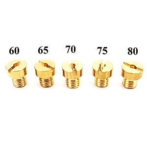 DJ-Motor 5mm Carburetor Jets #60 65 70 75 80 For 2 Stroke 50cc 60cc 66cc 80cc Motorized Bicycle Push Bike