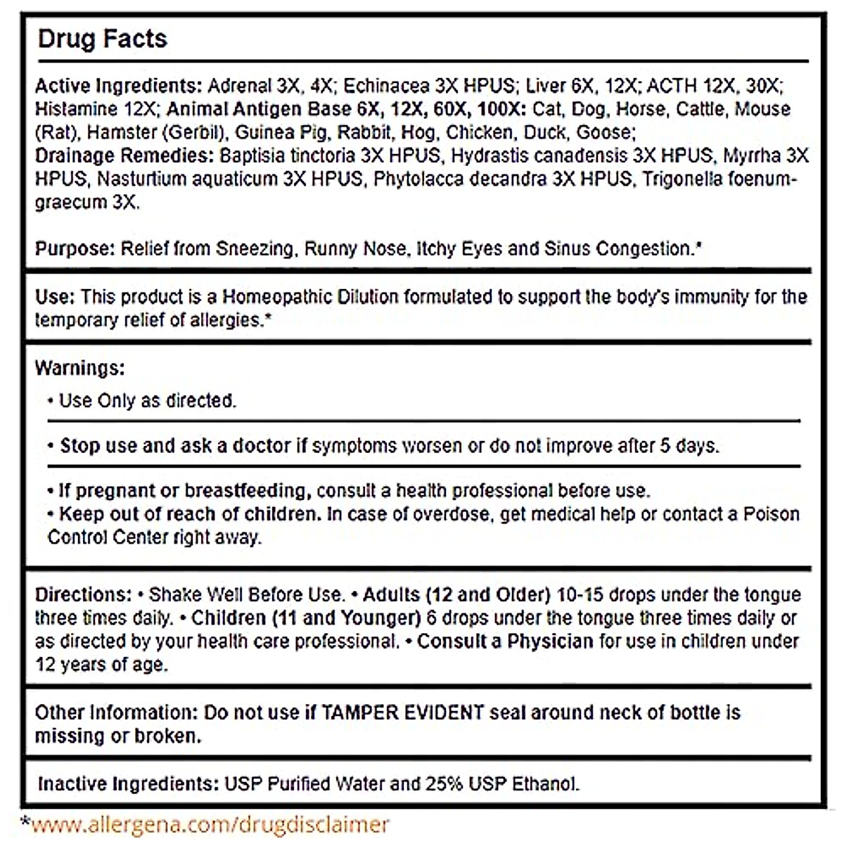 Allergena Pet Dander 1oz