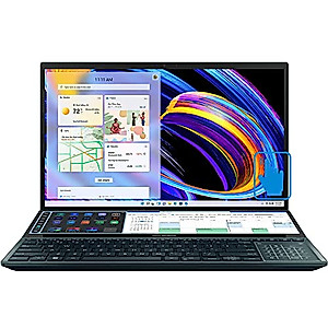 ASUS ZenBook Pro Duo 15.6" Touch 4K UHD OLED Laptop (Intel i7-12700H 14-Core 2.30GHz, 16GB LPDDR5, 1TB SSD, GeForce RTX 3060 6GB, Active Pen, Backlit KYB, WiFi 6E, Win 11 Home) w/Dockztorm Dock