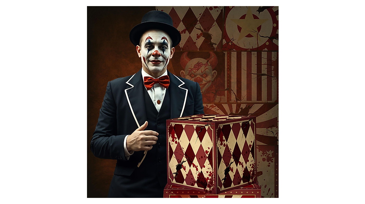 Spooky Halloween Carnival Decorations - 6 Creepy Clown Party Boxes