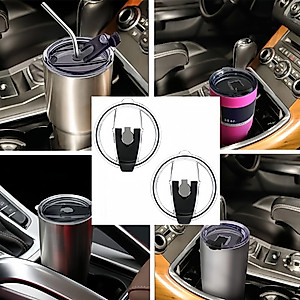sweetfamily 2 Replacement Lids for Stainless Steel Tumbler Travel Cup,3.1 to 3.15 INCH Cup Mouth Compatible with YETI Rambler and More Tumbler Cups,Spill Proof Splash Resistant Sliding Covers (20 OZ)