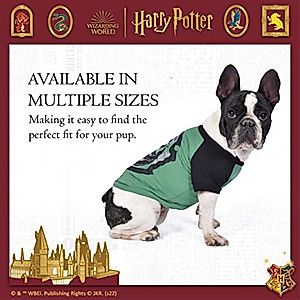 Harry Potter Slytherin Pet T-Shirt in Size Medium | M Dog T-Shirt, Harry Potter Dog Shirt | Harry Potter Dog Apparel &amp; Accessories for Hogwarts Houses, Slytherin,Black