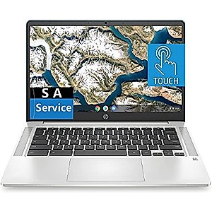 HP 14in Touchscreen Chromebook, Intel Celeron N4000, 4GB RAM, 128GB eMMC, WiFi, Bluetooth, Webcam, Audio by B&O, SA Service, Chrome OS, Brilliant Blue (Renewed)