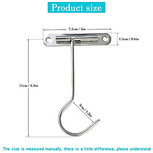 YQh Banana Hooks, Stainless Steel Hooks Under Cabinet Foldable for Banana or Other Lightweight Kitchen Items, Pre-Drilled Holes (Screws Available!), Keep Banana Fresh and Durable