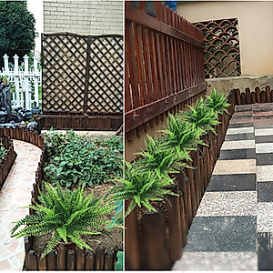 Beebel Artificial Shrubs 4 Bunches Artificial Boston Fern Plants Greenery Bushes Flower for House Office Garden Indoor Outdoor Decor