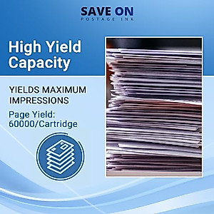 Save On Postage Ink Compatible PB 787-1 Red Postage Machine Ink - Cartridge for Sendpro P/Connect+ Series Mailing System, 787-1 Extra High Yield Red Ink Cartridge - Postage Meter Cartridge