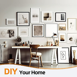 Summerbrite Picture Hanging Strips,Picture Hanger Kit, Removable Damage Free,Picture Hanging Hooks,White Medium(40Pack)