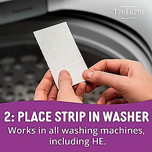 Tru Earth Laundry Detergent Sheets - Up to 64 Loads (32 Sheets) - No Plastic Jug - Original Eco-Strip Liquidless Laundry Detergent - Lilac Breeze