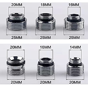 Brass Faucet Adapter, Male Thread Bathroom Tap Aerator Connector for Sink Faucet Water Purifier Adapter Aerator (M20 X G3/4")