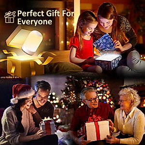 G Keni Baby Night Light for Kids, LED Touch Lamp, Stepless Dimming Nursery Lamp with Timer, Breastfeeding, Diaper Change, Sleep Aid, USB Rechargeable White/Natural/Warm Bedside Light for Bedroom