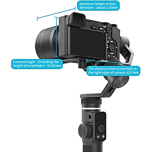 FeiyuTech G6 Max Camera Gimbal Stabilizer for Lightweight Mirrorless/Action/Pocket Camera,Smartphone, for SonyZV1 a6300/a6500 Canon 200D M50, for iPhone12 Pro Max GoproHero 8/9 Android app,Max 2.4lb
