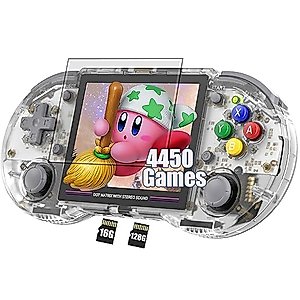 RG353PS Plug & Play Video Games 128G Tf Card Built-in 4500 Games,RG353PS Handheld Game with 3.5-inch IPS Screen Supports HDMI