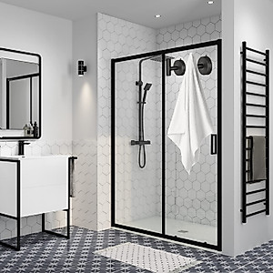 DGYB Large Suction Cup Hooks for Shower Set of 2 Black Towel Hooks for Bathrooms Stainless Steel Suction Shower Hooks for Inside Shower 15 Lb Removable Wall Hooks for Hanging Heavy Duty