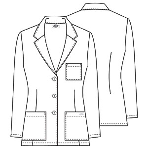 Dickies Women's 28" Poplin Lab Coat 84401, S, White