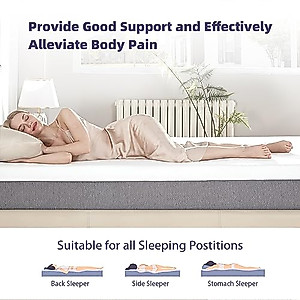 BDEUS Queen Mattress,12 inch Gel Memory Foam Queen Size Mattress for Cool Sleep & Pressure Relief, Medium Firm Bed Mattresses, Bliss