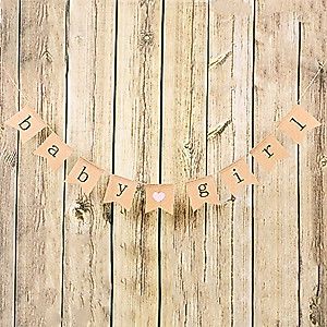 Junxia Baby Girl Burlap Banner - Decorations for Baby Girl