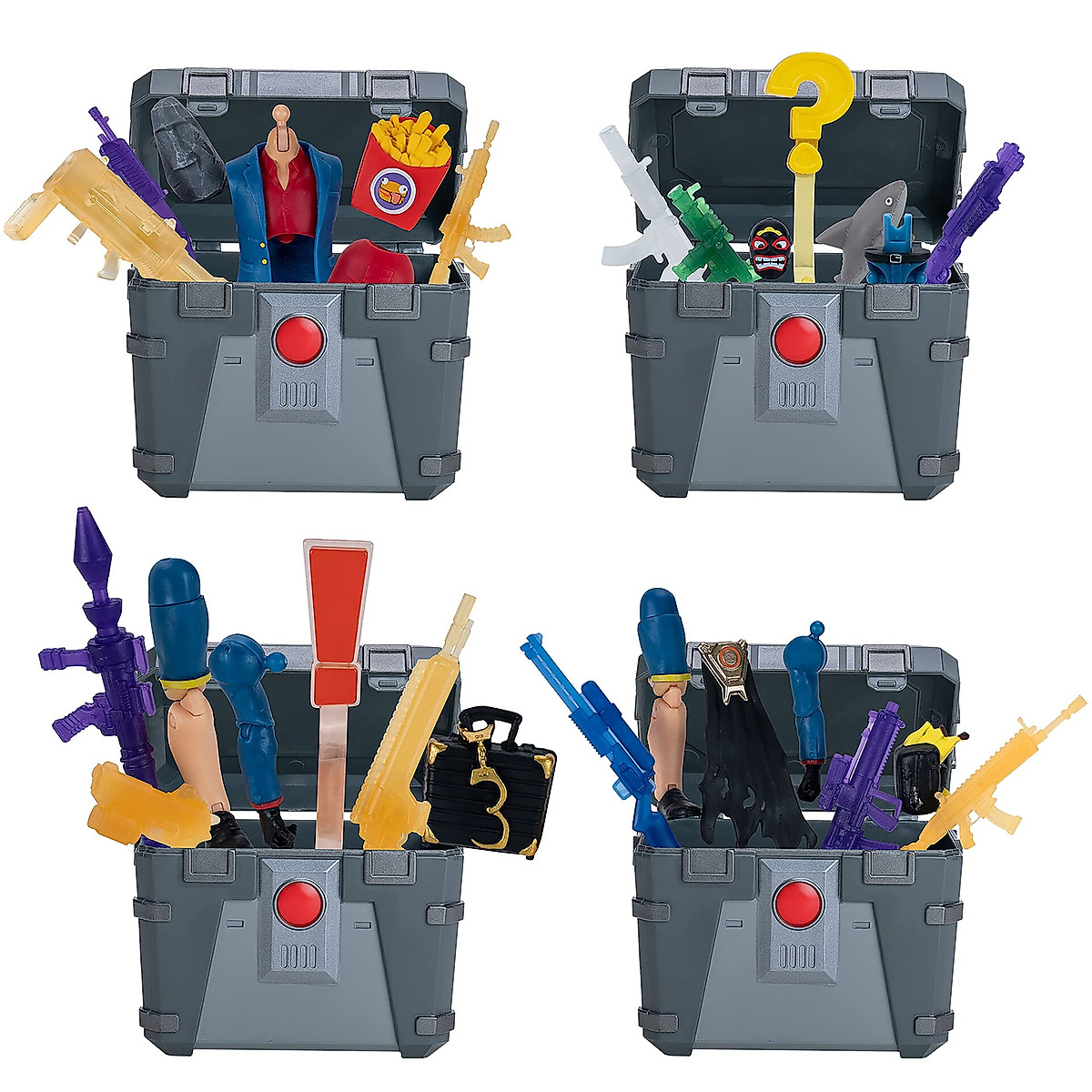 FORTNITE Henchman Chest Grotto Collectible Accessory Set Bundle- Includes 4 Grotto Style Henchman Chests, 8 Back Bling, 12 Weapons, 8 Grotto Henchman Build-A-Henchman Pieces. More Styles Dropping Soon