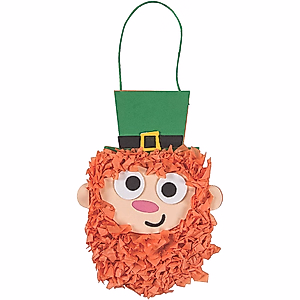 Leprechaun Crinkle Tissue Sign Craft Kit - Makes 12 - St. Patrick's Day Crafts for Kids and Fun Home Activities